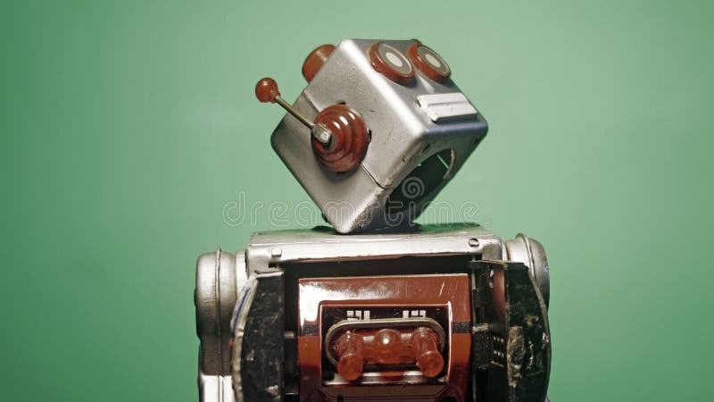 Vintage robot tin toy stock image. Image of humor, closeup - 146933165