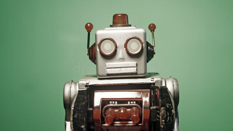 Robot Looking at Laptop Screen with Open Books, Artificial Intelligence ...