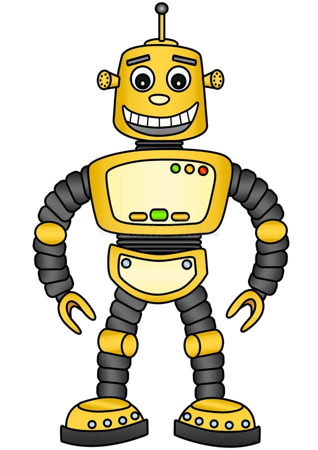 Vintage cartoon robot stock vector. Illustration of robotic - 25101415
