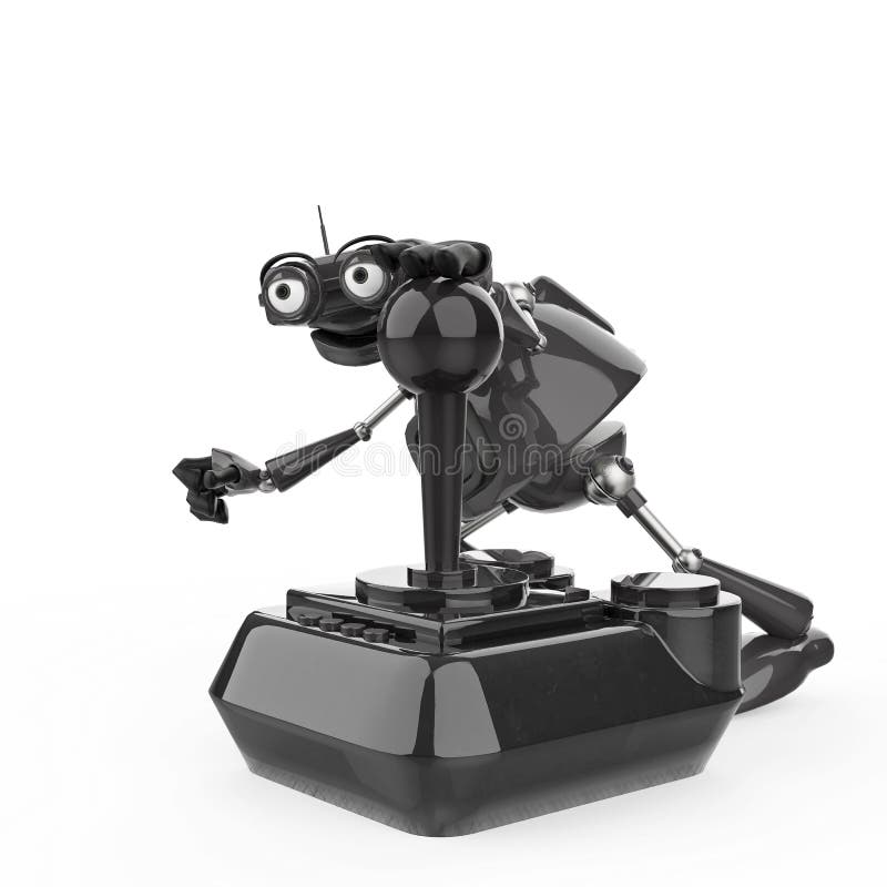 Humanoid Skeletal Robot Making A Salute Stock Illustration ... Humanoid Skeletal Robot Making A Salute Stock Illustration ...