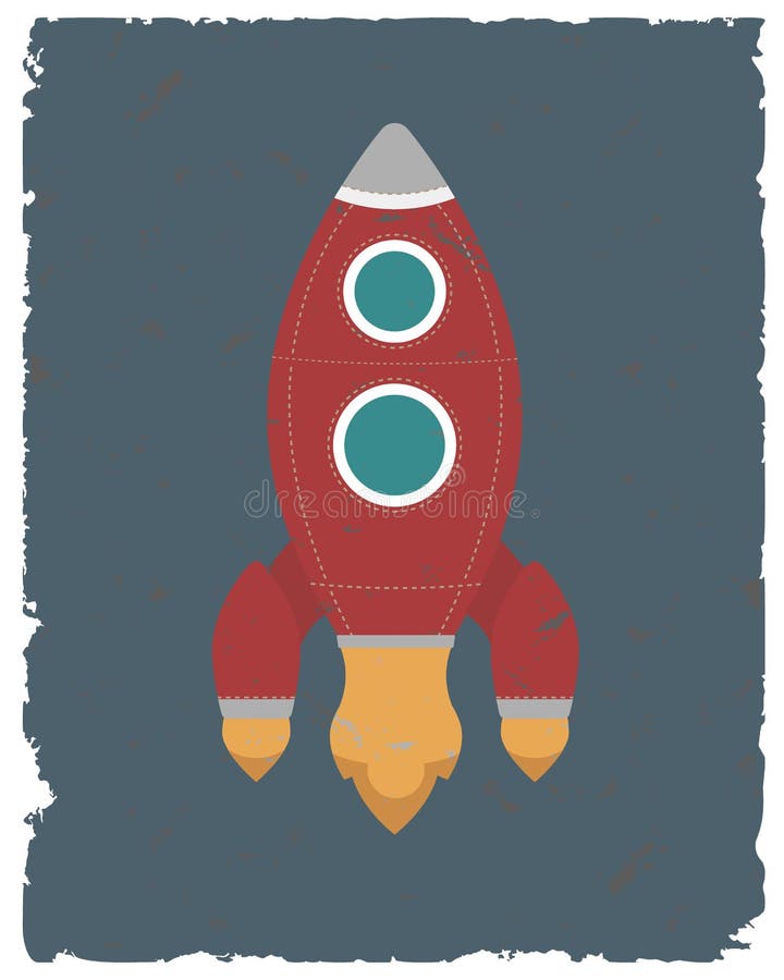 Vintage Old Rocket Sky Background Stock Illustrations – 327 Vintage Old ...
