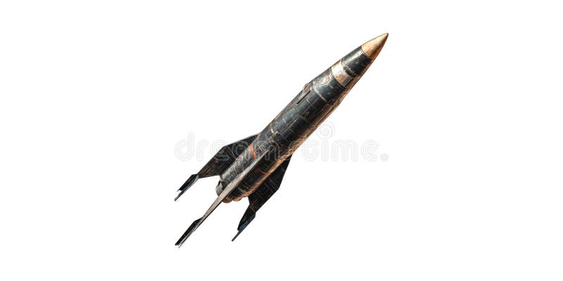 Vintage Rocket Model. Retro Spacecraft Design for Sci-Fi and Aerospace ...