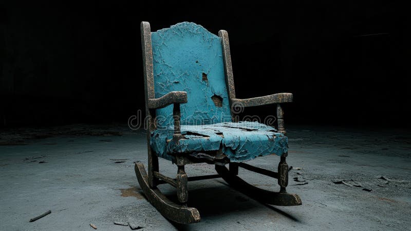 Vintage Rocking Chair Distressed Texture Dark Ambiance Stock ...