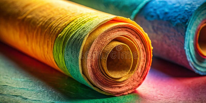 Vintage Rolled Paper Texture Background a Classic Textured Canvas for ...