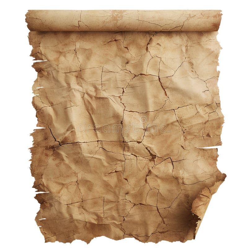 Vintage Rolled Parchment Paper Stock Photo - Illustration of antique ...