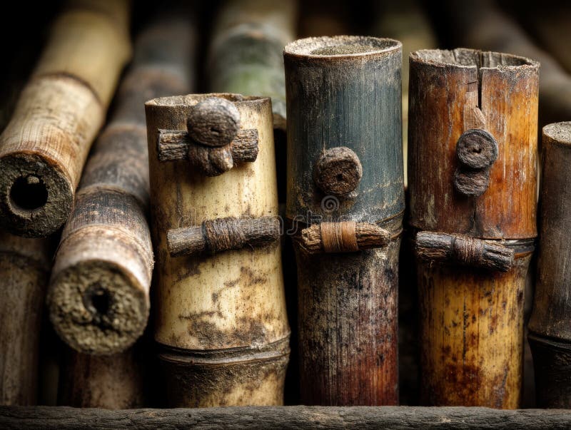 Vintage Rolled Scrolls with Aged Textures and Ornamental Patterns Stock ...