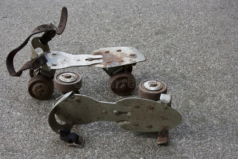 Vintage Roller Skate with Key Stock Image - Image of recreational ...