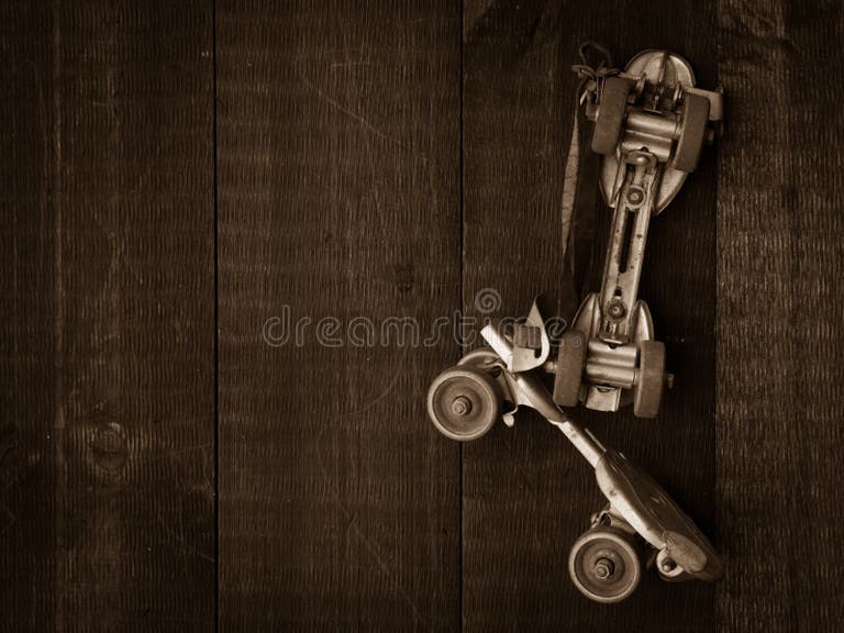 Vintage Roller Skates with Copy Space Stock Image - Image of equipment ...