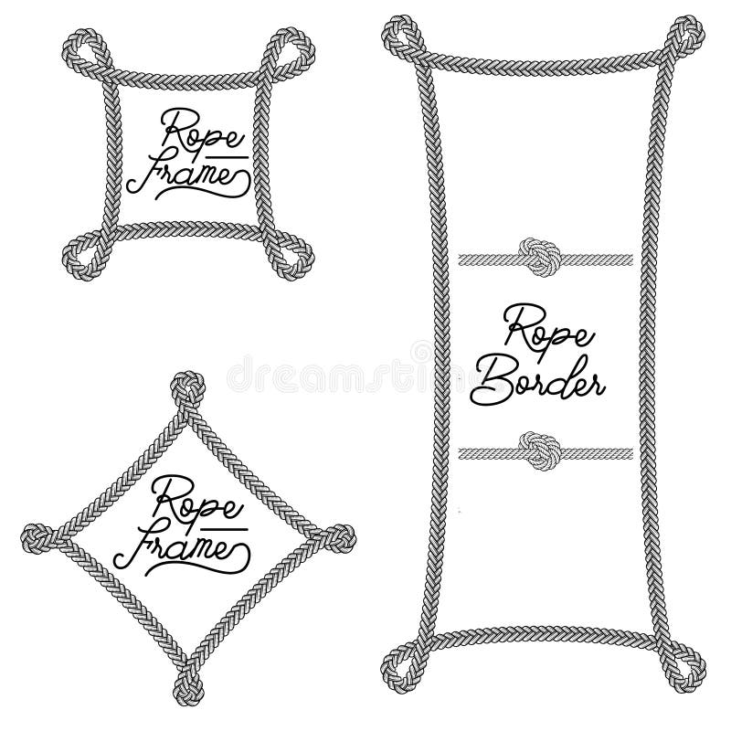 Vintage Rope Border Frame in Vector for Your Framed Design Stock Vector ...
