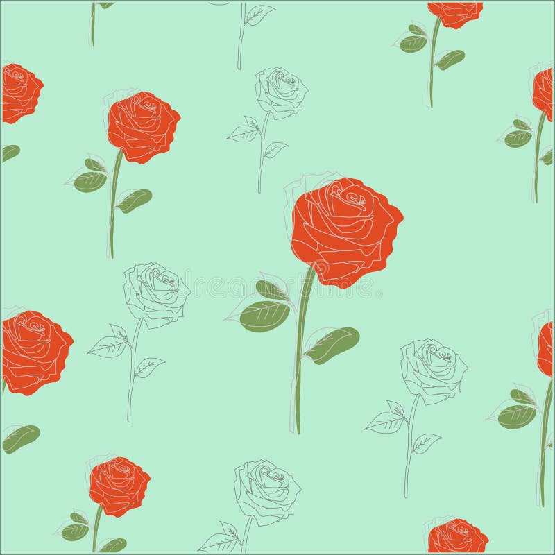 Vintage Rose Aesthetic Seamless Pattern Vector Stock Vector ...