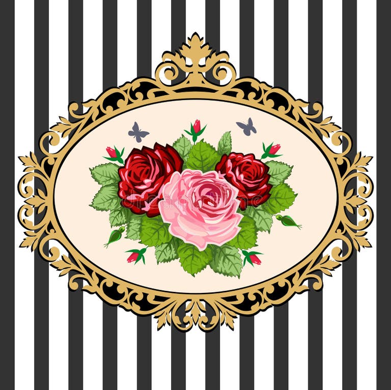 Vintage Rose Frame Stock Illustrations – 104,631 Vintage Rose Frame ...