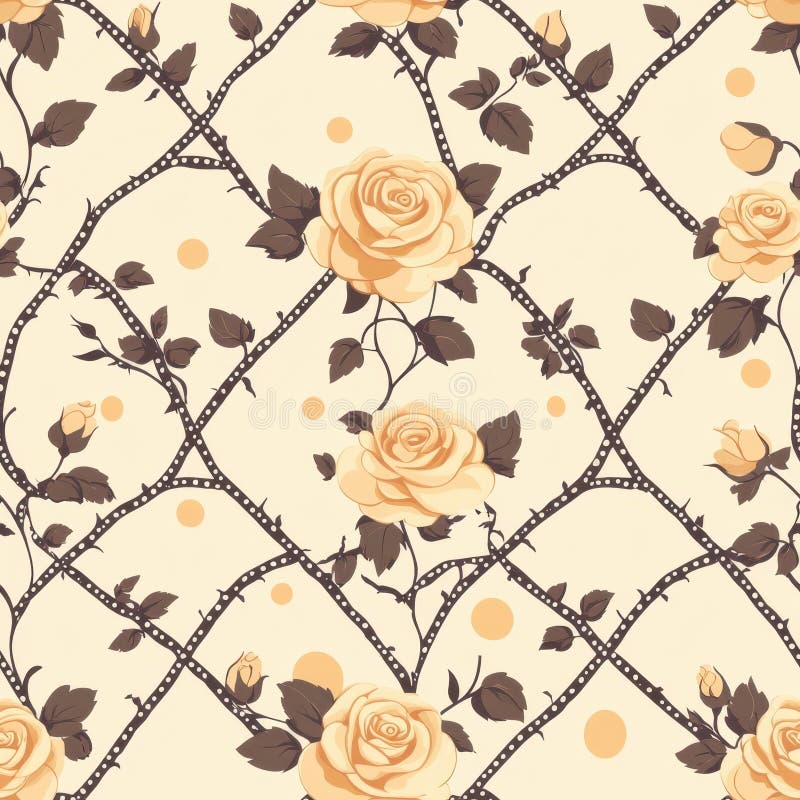 Vintage Rose and Lace Pattern for Elegant Textile Design Stock Image ...