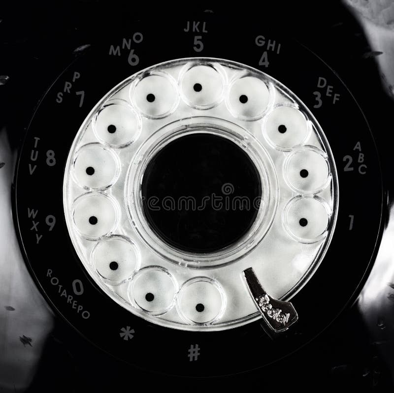 Vintage Rotary Dial Phone in Close Up View Stock Image - Image of ...