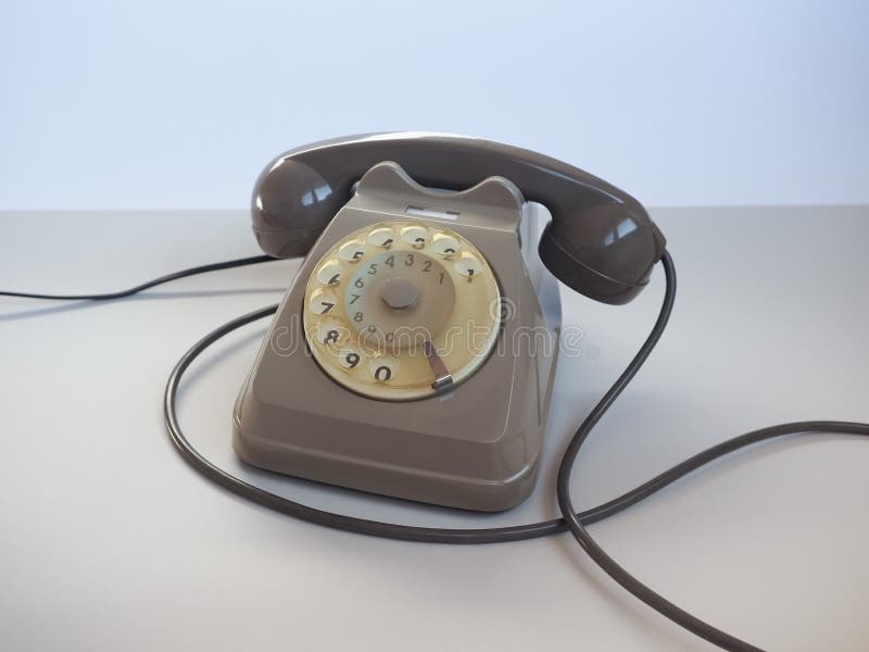 Vintage Rotary Dial Telephone Stock Image - Image of analogue, dial ...