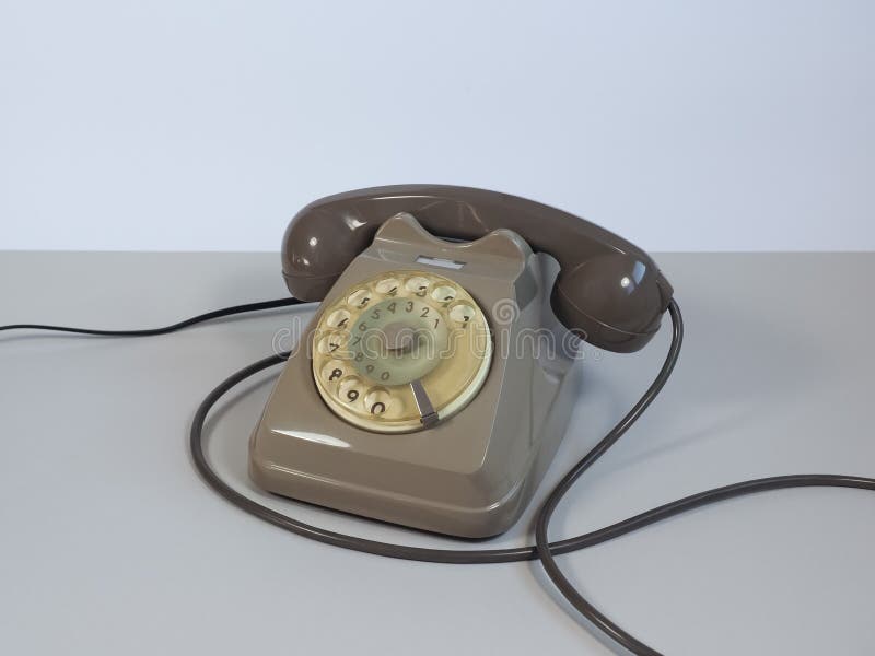 Vintage Rotary Dial Telephone Stock Image - Image of copy, telephone ...