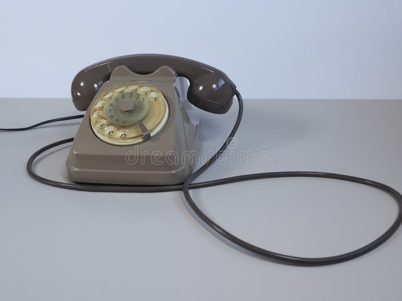 Vintage Rotary Dial Telephone Stock Image - Image of phone, vintage ...