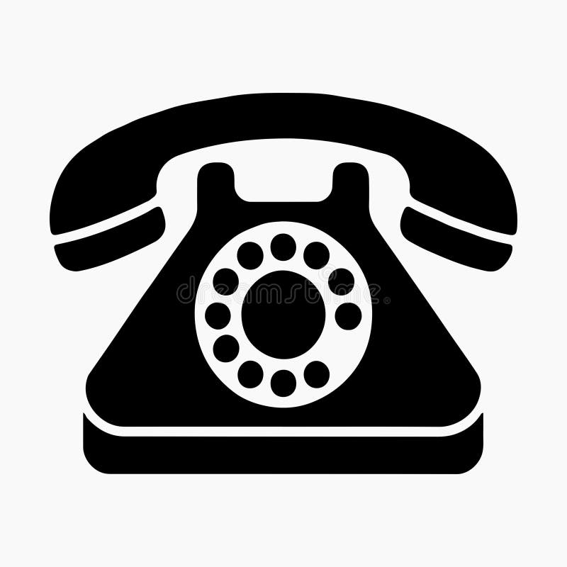 Vintage Rotary Dial Telephone Icon Stock Illustration - Illustration of ...
