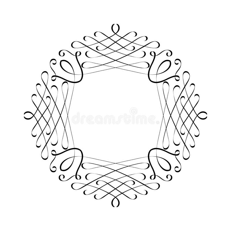 Vintage round frame stock vector. Illustration of abstract - 189972007
