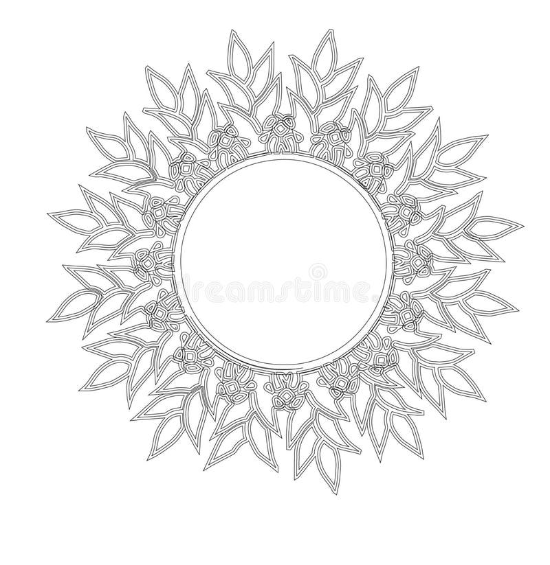 Vintage round frame sun stock vector. Illustration of black - 78437466