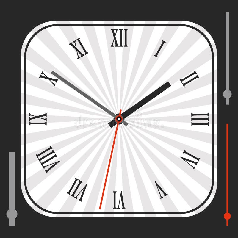 Square Clock Face Rounded Stock Illustrations – 39 Square Clock Face ...