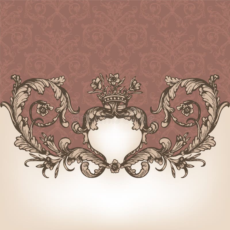 Vintage royal lilly frame stock illustration. Illustration of paper ...