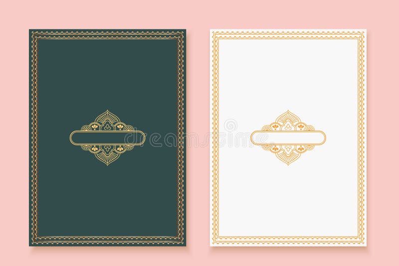 Vintage Royal Greeting Card with Golden Frame. Wedding and Restaurant ...