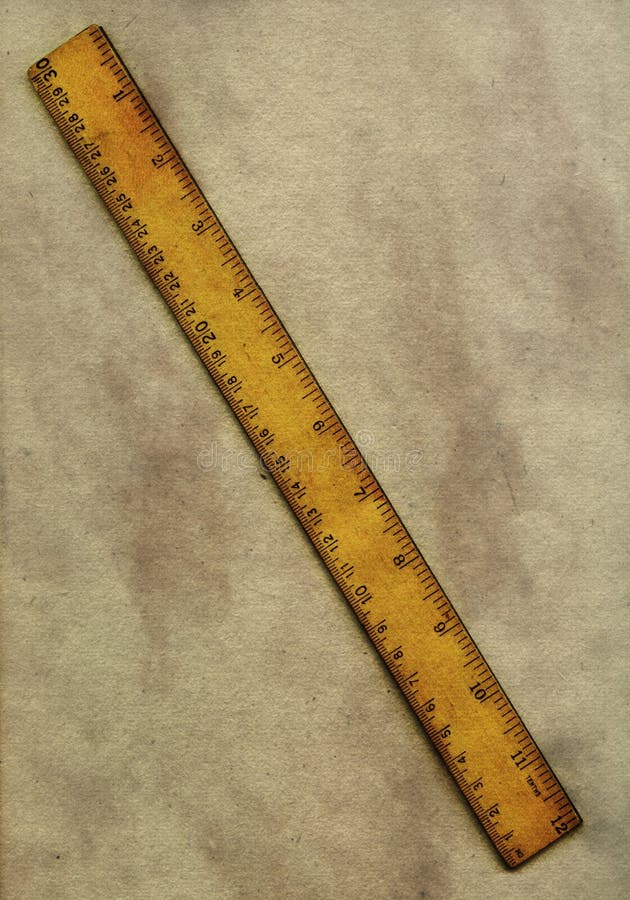 Vintage ruler and paper stock photo. Image of brown, worn - 3351200