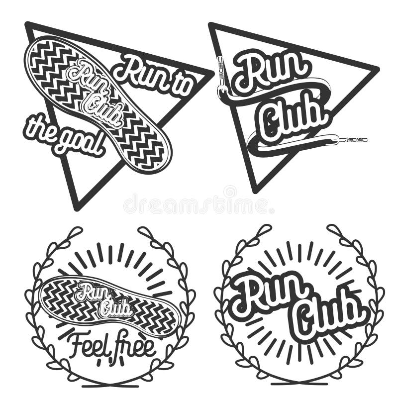 Running Club Logo, Icons and Design Elements Stock Vector ...