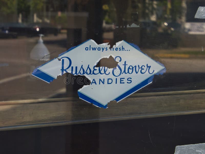Vintage Russell Stover Candy Logo Decal Editorial Photography - Image ...