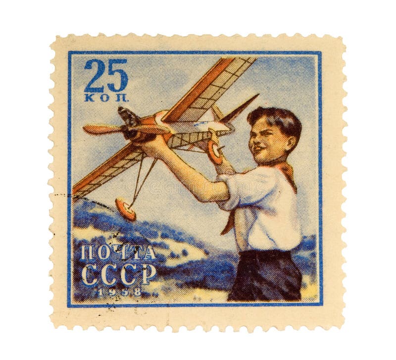 Vintage Russia Postage Stamp Editorial Photography - Image of macro ...