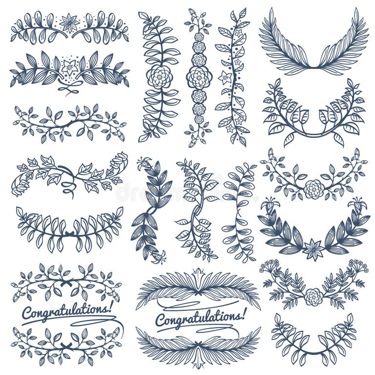 Wreath Border Design Stock Illustrations – 174,258 Wreath Border Design ...