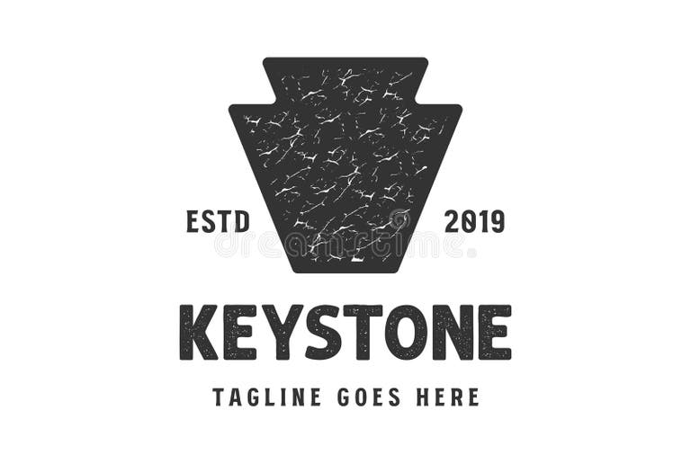 Vintage Rustic Retro Keystone Brick Logo Design Stock Vector ...