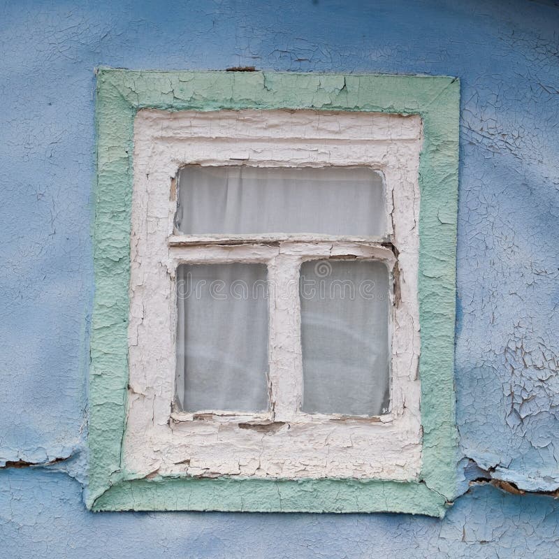 Vintage Rustic Wooden Window Frame. Stock Photo - Image of exterior ...