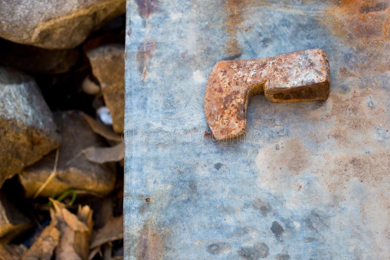 Vintage rusty axe stock photo. Image of object, worn - 53393362