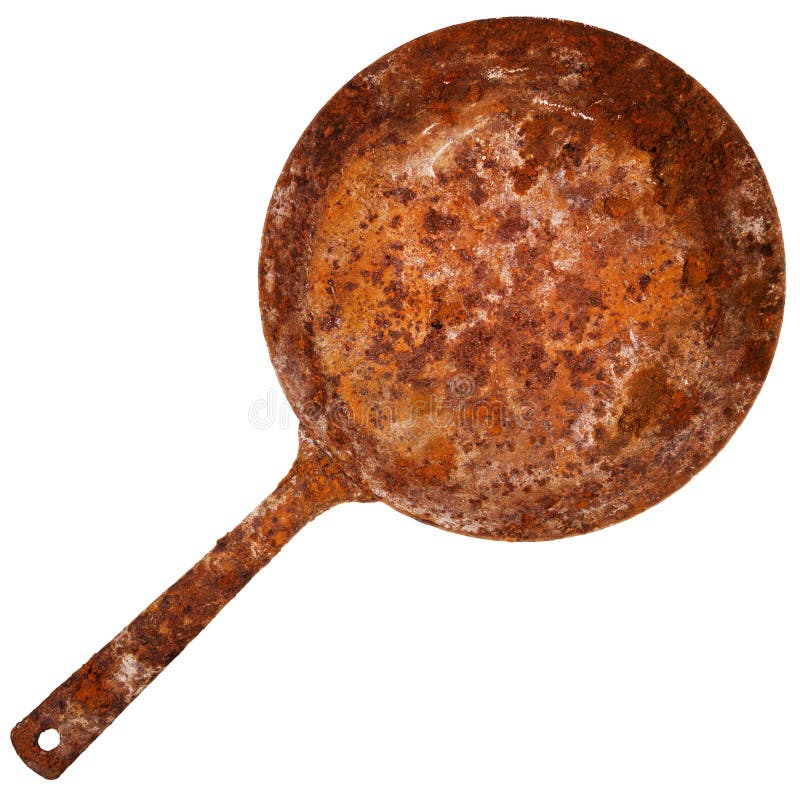 Old rusty skillet pan. stock image. Image of filled, country - 82692135
