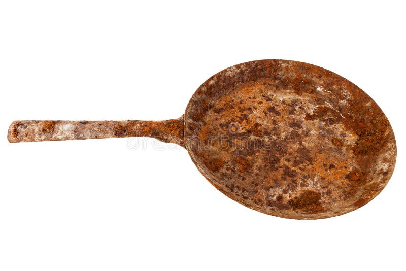 Old rusty skillet pan. stock image. Image of filled, country - 82692135