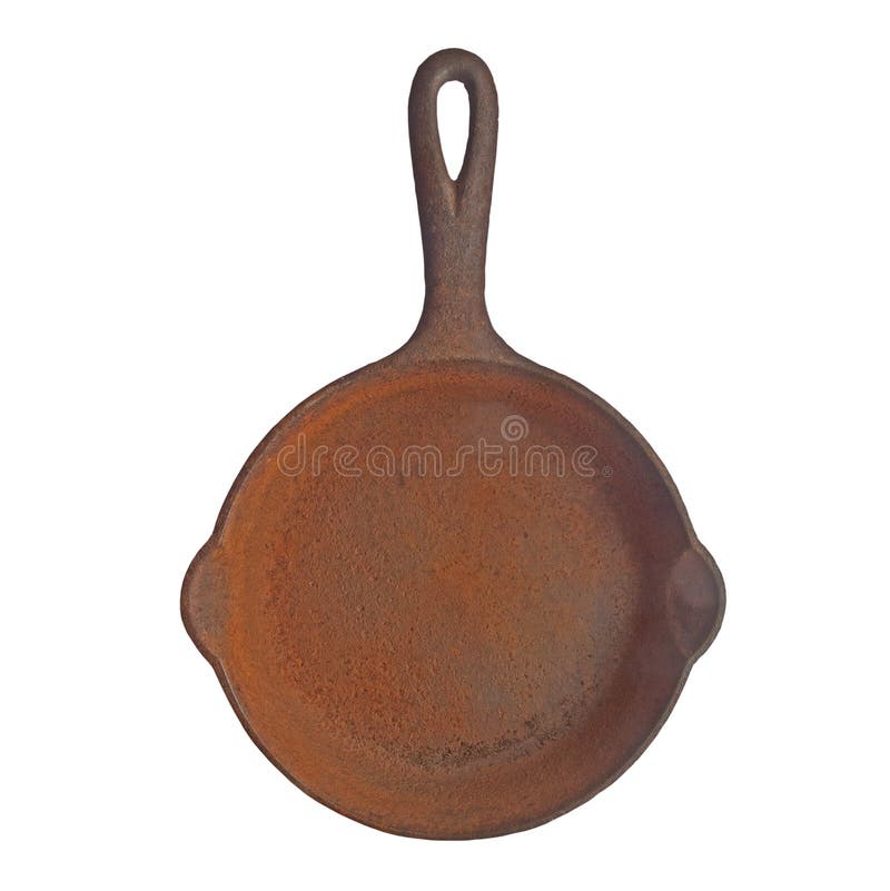 Old rusty skillet pan. stock image. Image of filled, country - 82692135