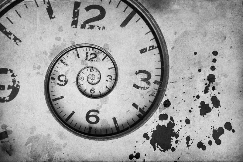Vintage Rusty clock swirl stock illustration. Illustration of design ...