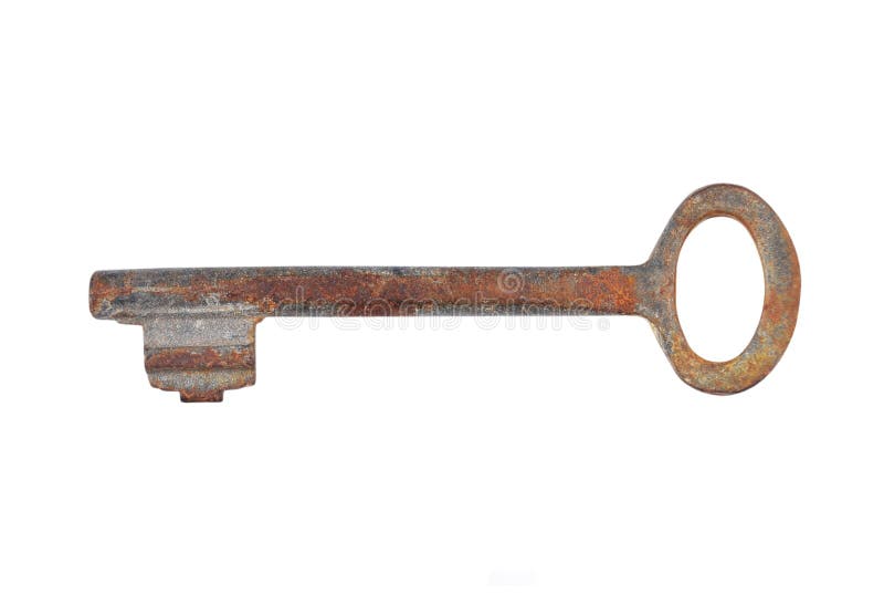 Vintage rusty key stock image. Image of isolated, corrode - 29739269
