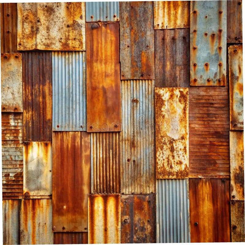 Vintage Rusty Metal Sheet Collage for Banner and 3D Mapping Projects ...