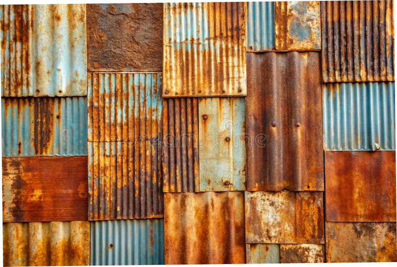 Vintage Rusty Metal Sheet Collage for Banner and 3D Mapping Projects ...