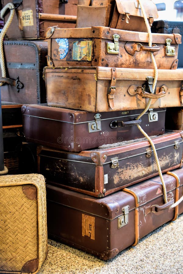 Vintage and Rusty Suitcase in Different Color. Editorial Stock Photo ...
