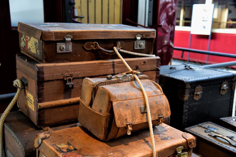 Vintage and Rusty Suitcase in Different Color. Editorial Stock Photo ...