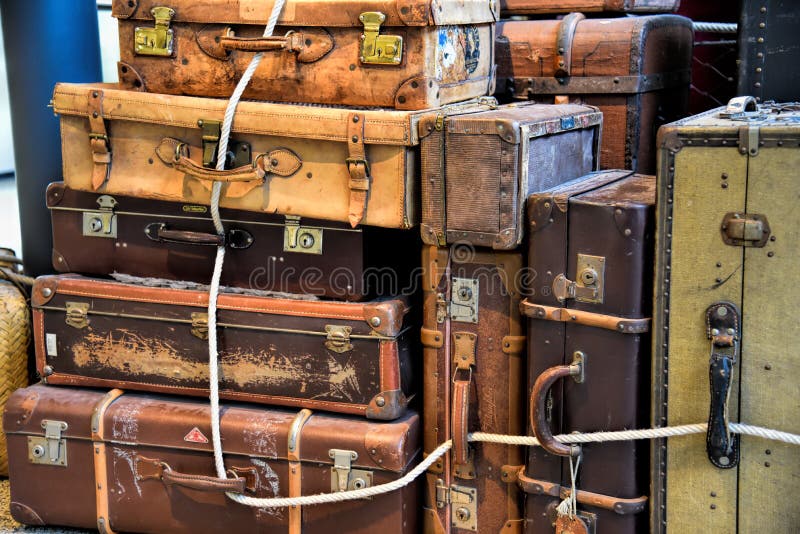 Vintage and Rusty Suitcase in Different Color. Editorial Stock Photo ...