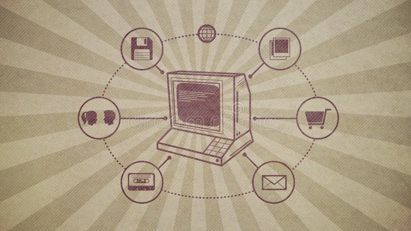Vintage Computer and Multimedia Stock Image - Image of technology ...