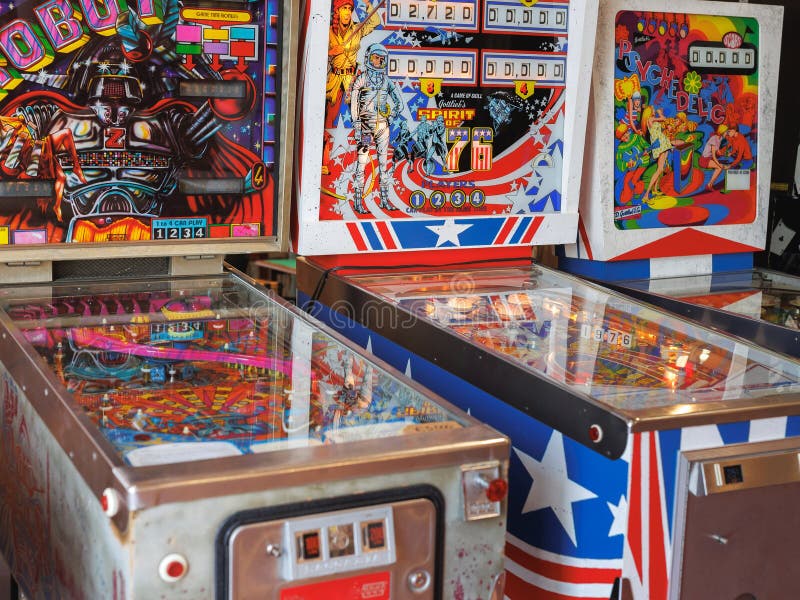 Vintage 70 S Multicolor Pinball Machine Editorial Stock Photo - Image ...