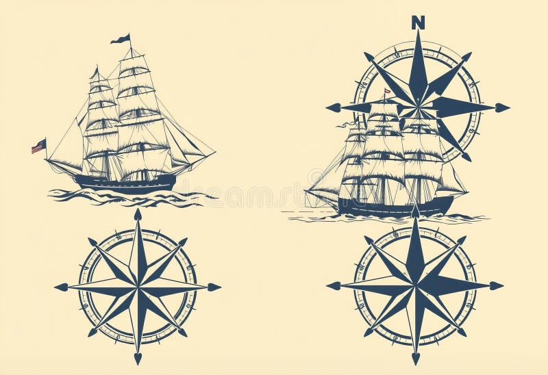 Nautical Compa Stock Illustrations – 2 Nautical Compa Stock ...