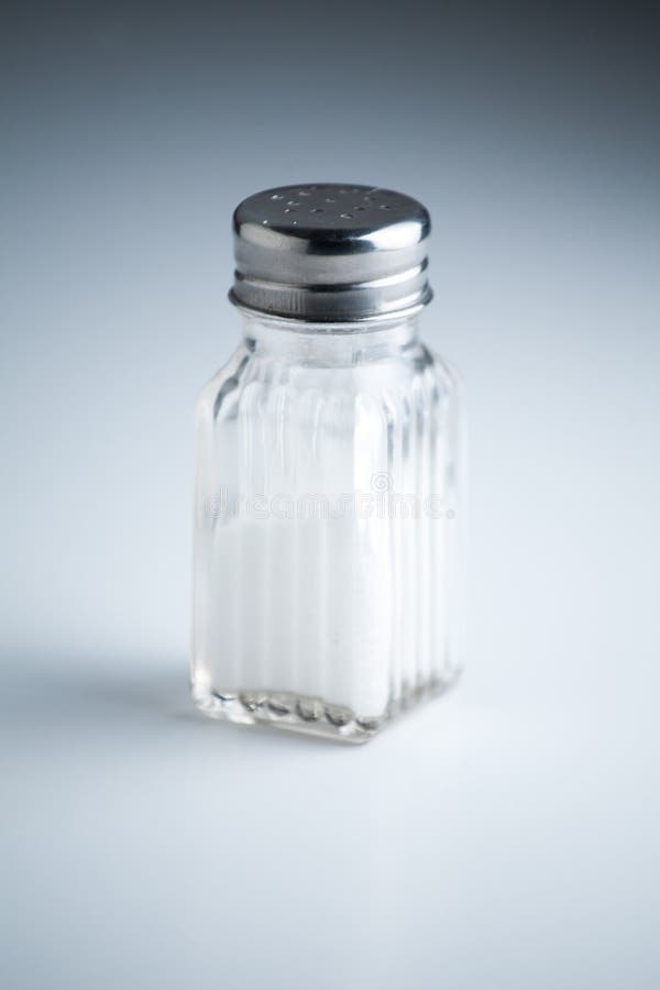 Vintage Salt Shaker on White Background with Shadows Stock Photo ...