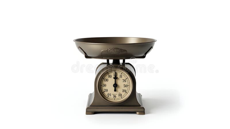 Vintage Scale Isolated Pure White Background Stock Illustration ...