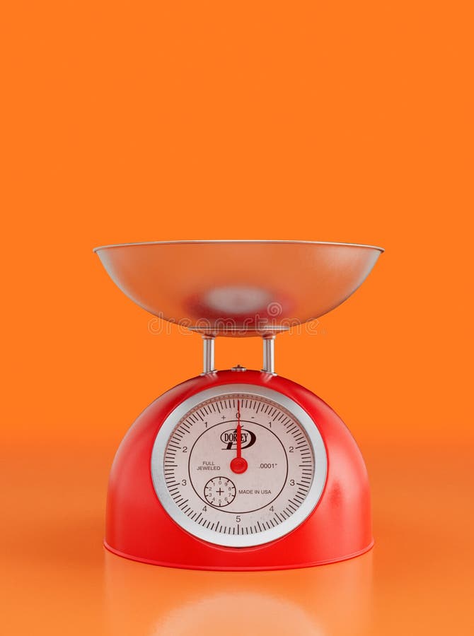 Red Kitchen Scale 3d Rendering Stock Illustrations – 40 Red Kitchen ...